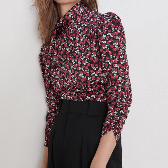 Zara | Tops | Zara Floral Printed Top 344250 | Poshmark